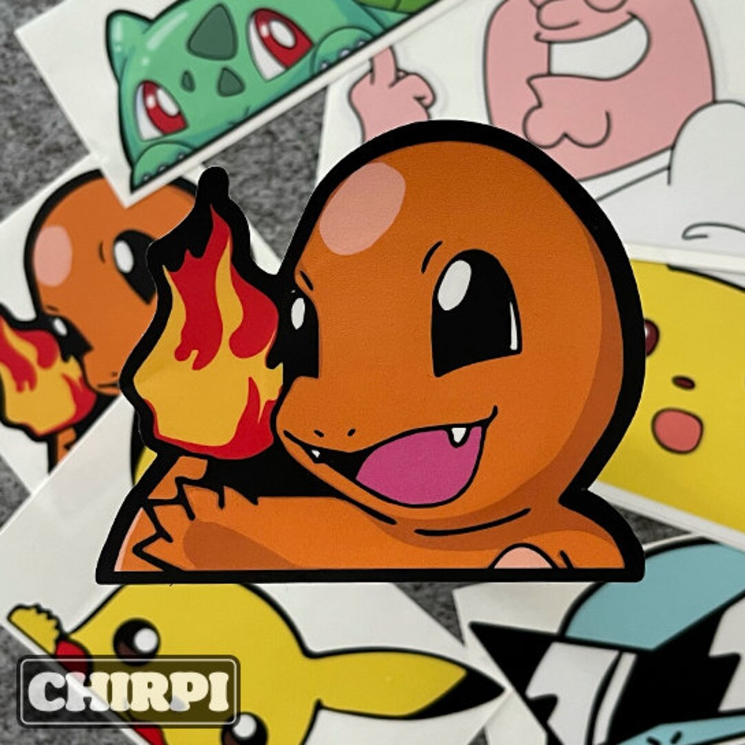 Charmander Peeker Decal Pokemon - Etsy