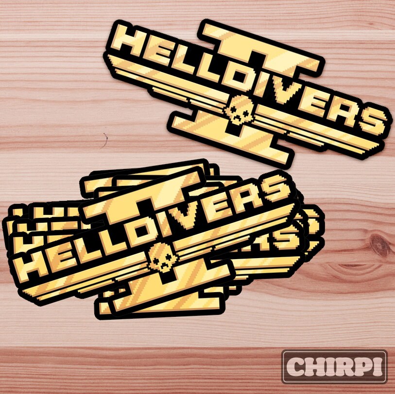 Helldivers 2 Pixel Logo Outdoor Durable Vinyl Sticker Printed Gaming - Etsy