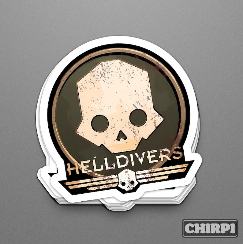 Helldivers 2 Skull Logo Outdoor Durable Vinyl Sticker Printed Gaming - Etsy