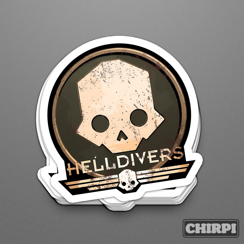 Helldivers 2 Skull Logo Outdoor Durable Vinyl Sticker Printed Gaming - Etsy