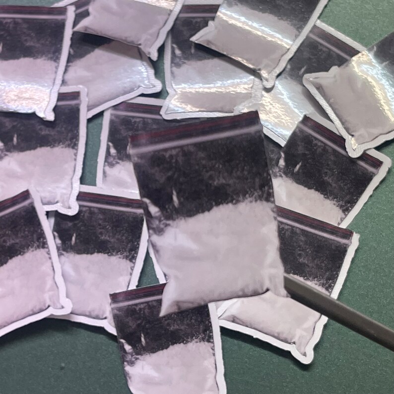 Fake Life Sized Blow Baggie Vinyl Stickers/ Fake Baggie Sticker/ Fake ...