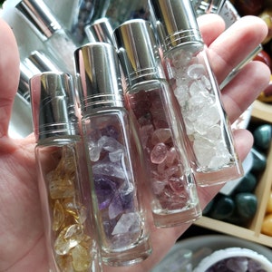 Crystal Chip Essential Oil Roller With Therapeutic Grade Essential Oil ...