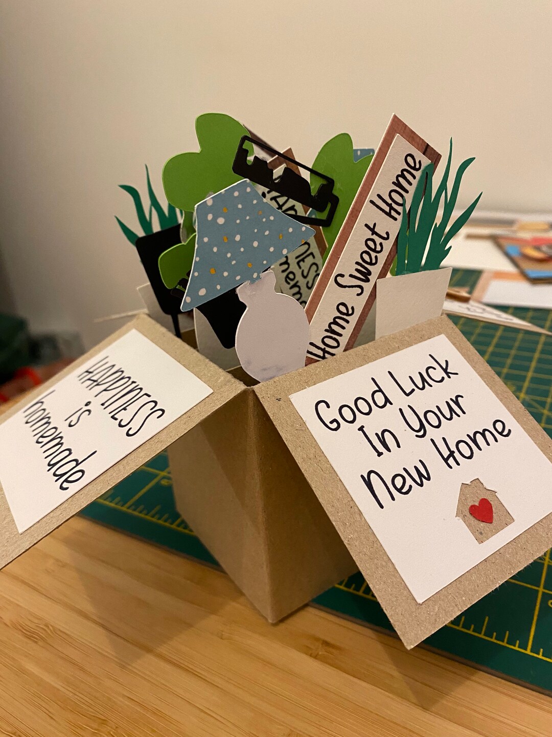 Handmade Pop up Box Moving Card - Etsy