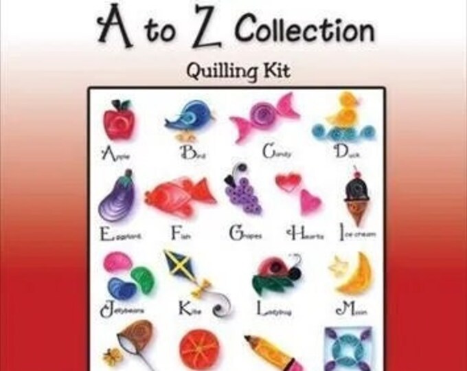 A to Z Paper Quilling Kit for All Ages Includes Printed Background and ...