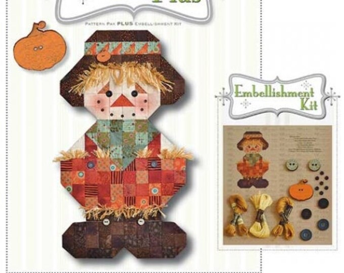 Roly Poly Scarecrow Pattern and Embellishment Kit. Festive Table Topper ...