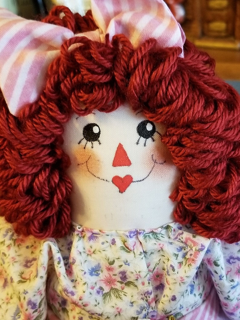 Handmade Annie Doll With Pink Striped Handbag. Limited Edition | Etsy