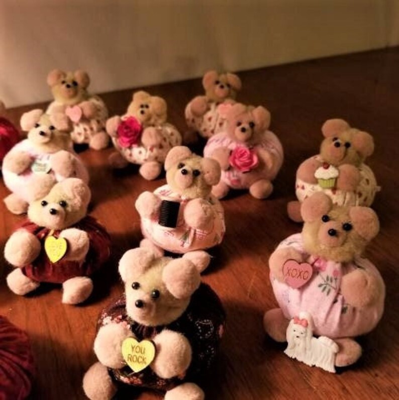 Butterball Bears Valentines Holiday Decor Darling Chubby - Etsy