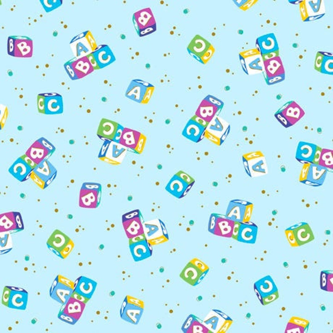 Lil' Buddies ABC Blocks by QT Fabrics Continuous Cuts of Quilter's ...