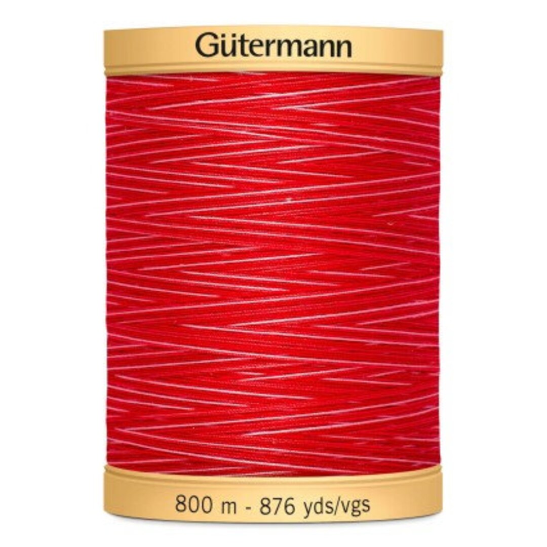 Ruby Red 9973 Gutermann Variegated 100% Natural Cotton 50 Weight Thread ...