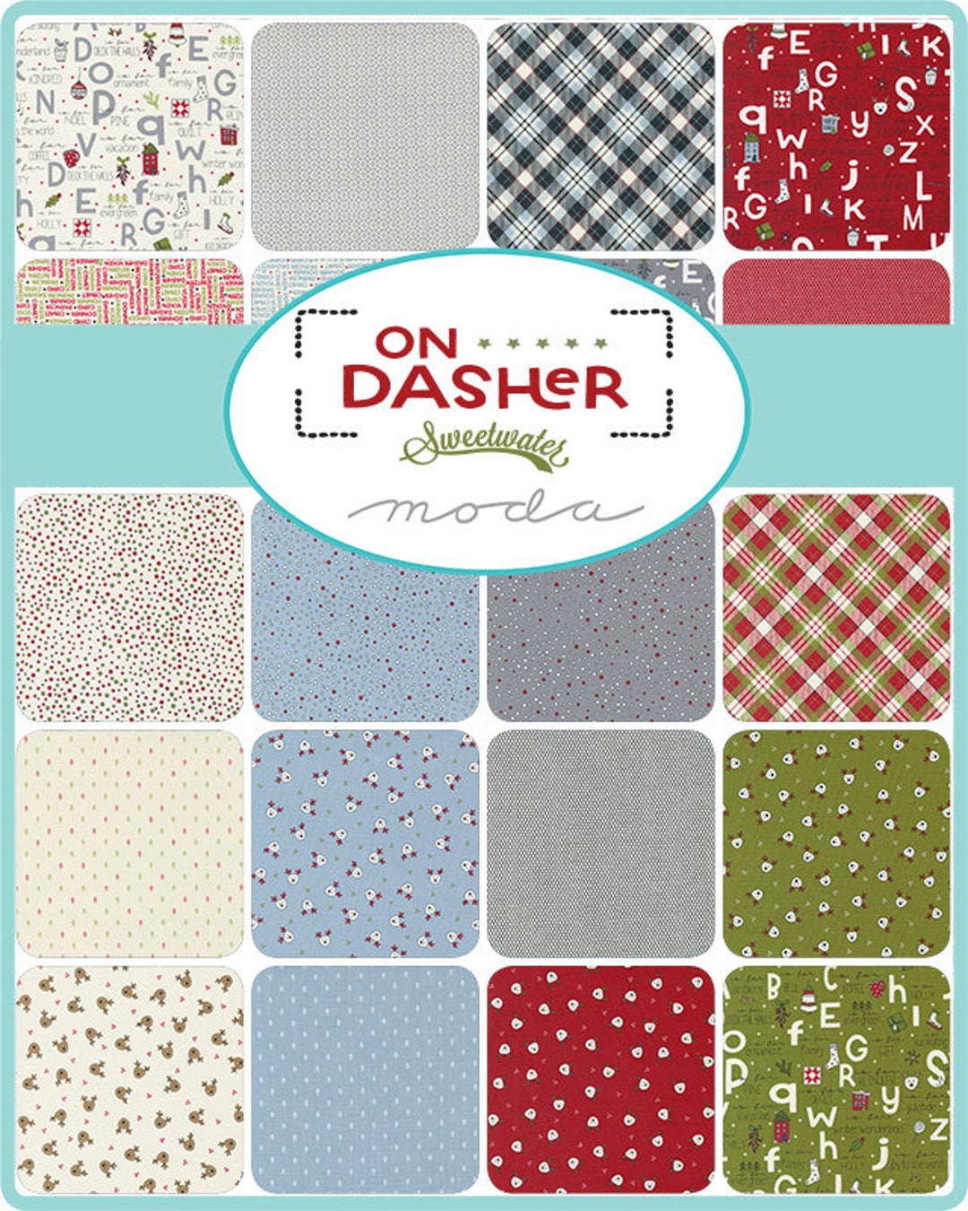 On Dasher by Sweetwater for Moda Fabrics. Quilter's Cotton Charm Pack ...