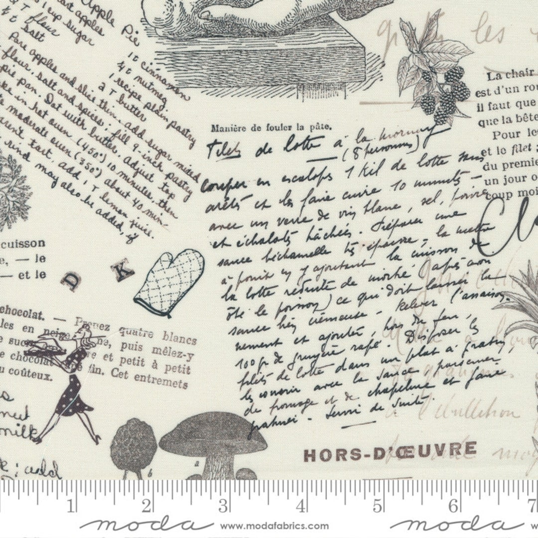 Julia Cookbook Text & Words in Porcelain White by Crystal Manning for ...