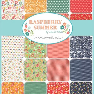 Raspberry Summer by Sherri & Chelsi for Moda Fabrics. Quilter's Cotton Strip Set 40 Piece ...