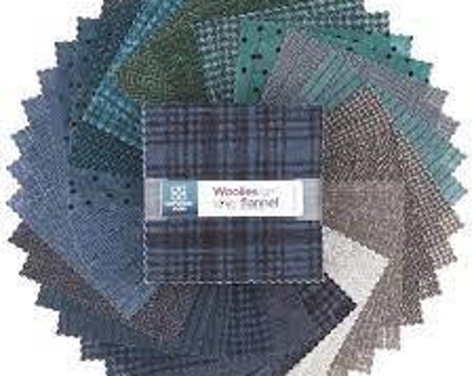 Woolies Flannel Stormy Seas Charm Pack by Bonnie Sullivan for Maywood ...