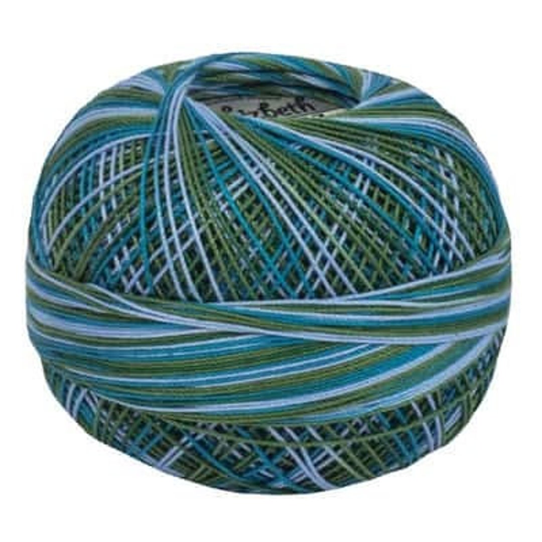 Countryside Lizbeth 117 Size 20 100% Egyptian Cotton Variegated Tatting ...