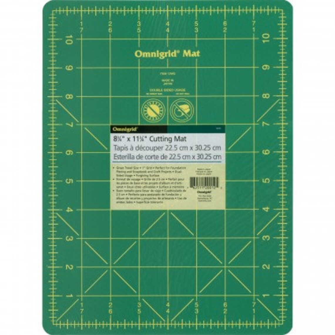 Omnigrid Cutting Mat 8 Inches by 11 Inches Green Self Healing - Etsy