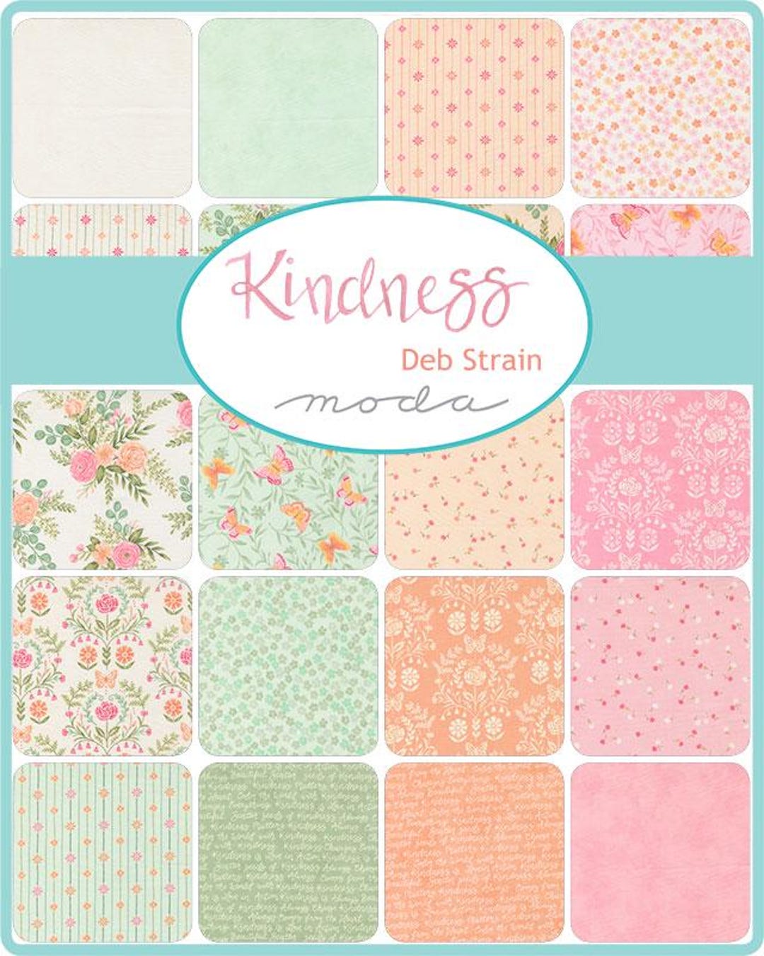 Kindness by Deb Strain for Moda Fabrics. Quilter's Cotton MINI Charm ...