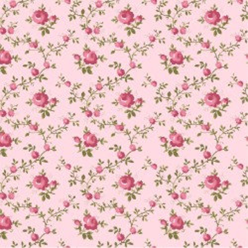 Pink Roses Fabric - Etsy