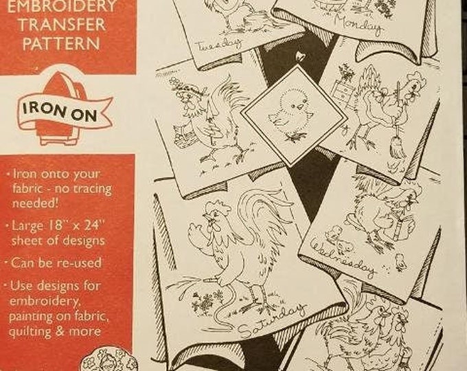 Barnyard Happenings Aunt Martha's #3753 Vintage Embroidery Hot Iron ...