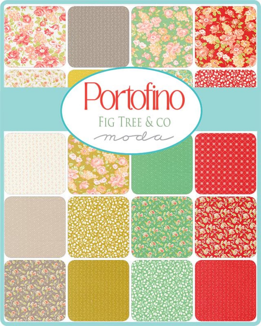 Portofino by Fig Tree & Co for Moda Fabrics. Quilter's Cotton Charm ...