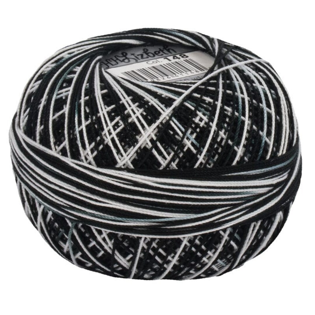 Zebra Lizbeth 148 Size 20 100% Egyptian Cotton Variegated Tatting ...