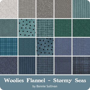 Woolies Flannel Stormy Seas Charm Pack by Bonnie Sullivan for Maywood ...