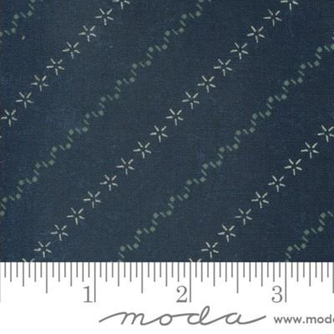 Daisy Lane All in a Row Stripes in Bluebell by Kansas Troubles for Moda ...