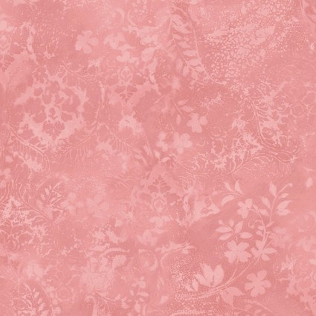 Vintage Damask 108" Wide Quilt Backing Fabric in Pink by Maywood Studio ...