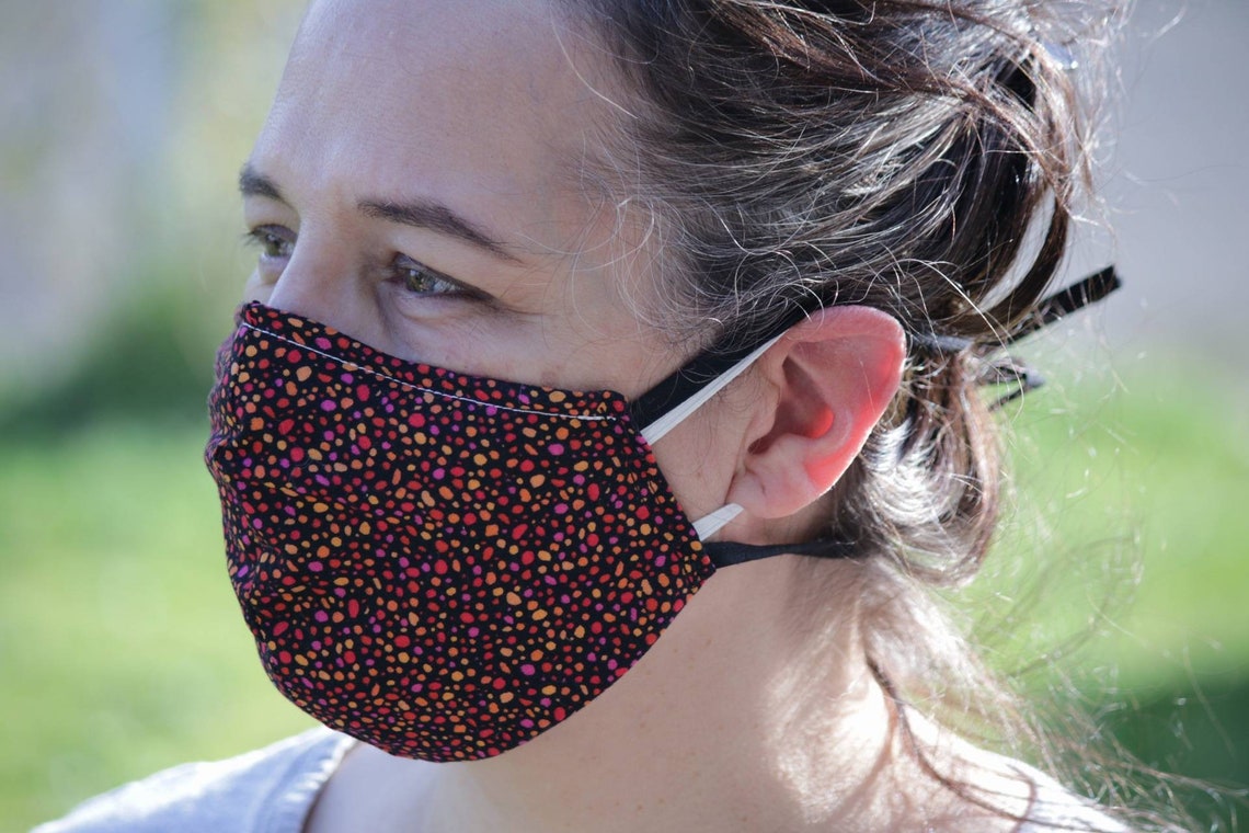 Quilter's Cotton Two Layer Face Mask With Ear Elastics and - Etsy