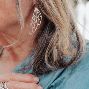 Silver Wings 'dryad', Hammered Earrings, Eco Friendly Stainless Steel ...