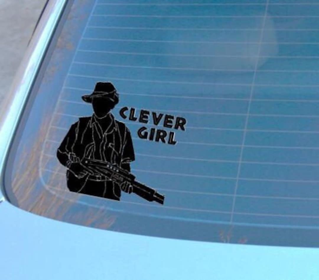 Jurassic Park Decal Sticker, Clever Girl Decal, Sam Neill Decal, Laptop ...