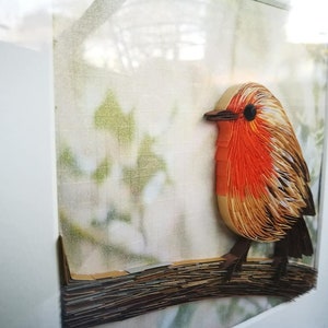 A Little Robin on a Branch, Quilling Art, Home Decor, Wall Art ...