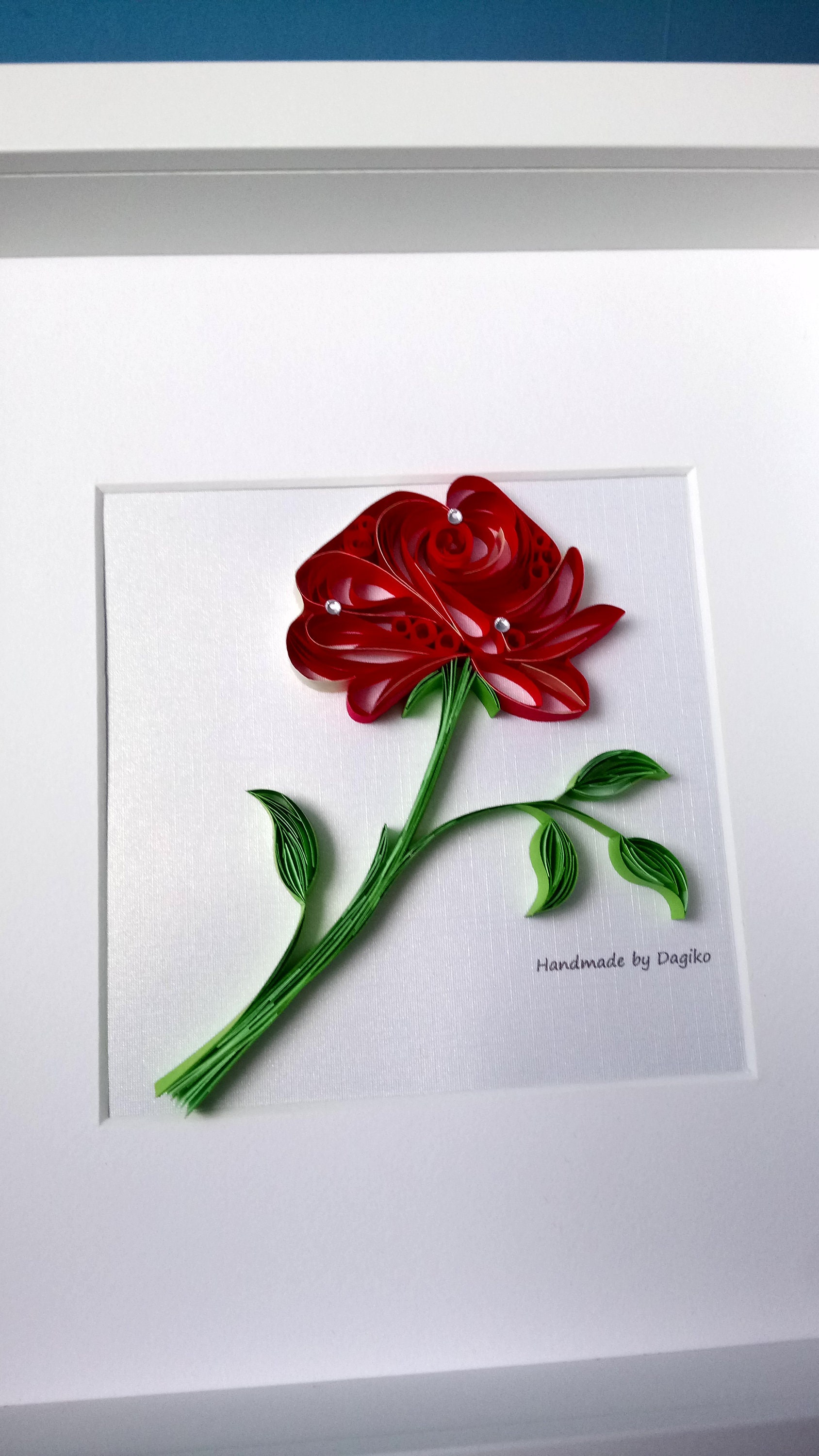 Red Rose, Flowers, Quilling Rose, Birthday, Unique Gift, Mother's Day ...