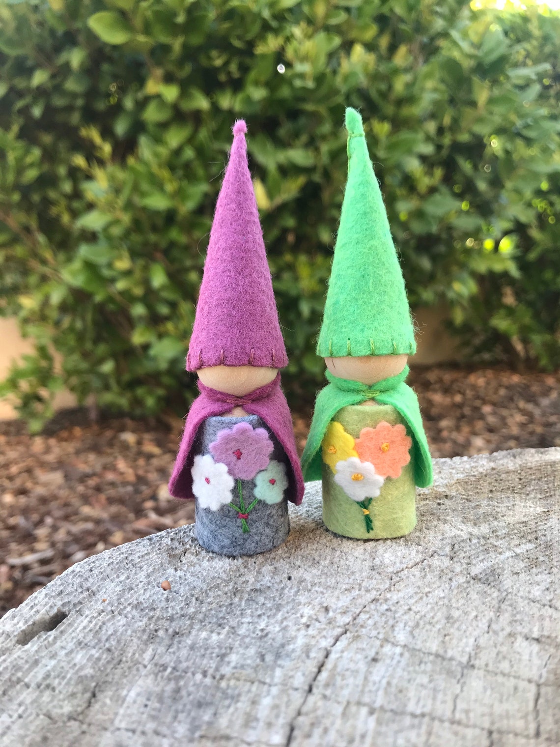 May Day Gnome. Spring Flower Gnome. Mother’s Day Doll. Wood Peg Doll ...