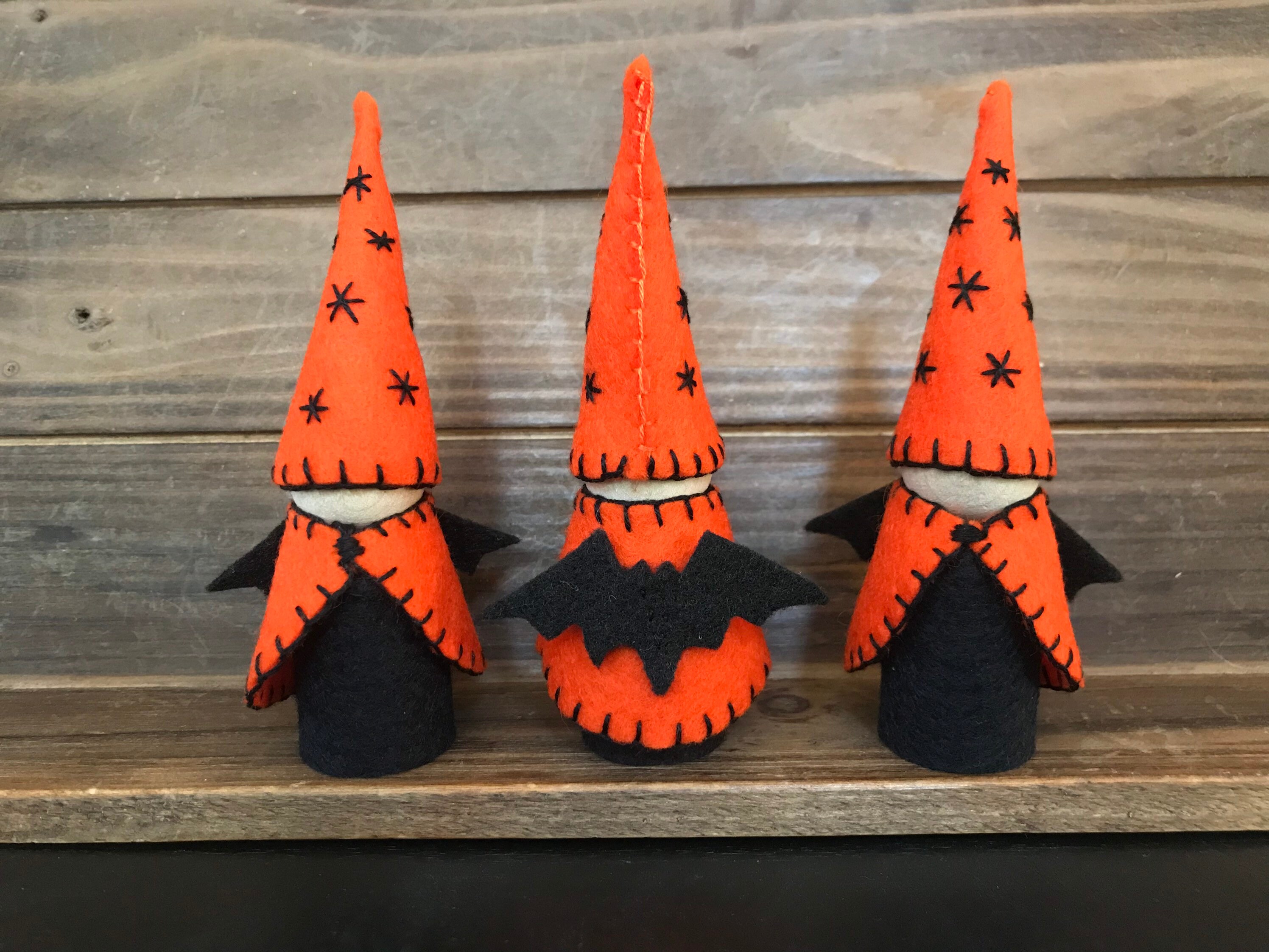 Bat gnome. Halloween toy. Wood peg doll. Wool. Candy | Etsy