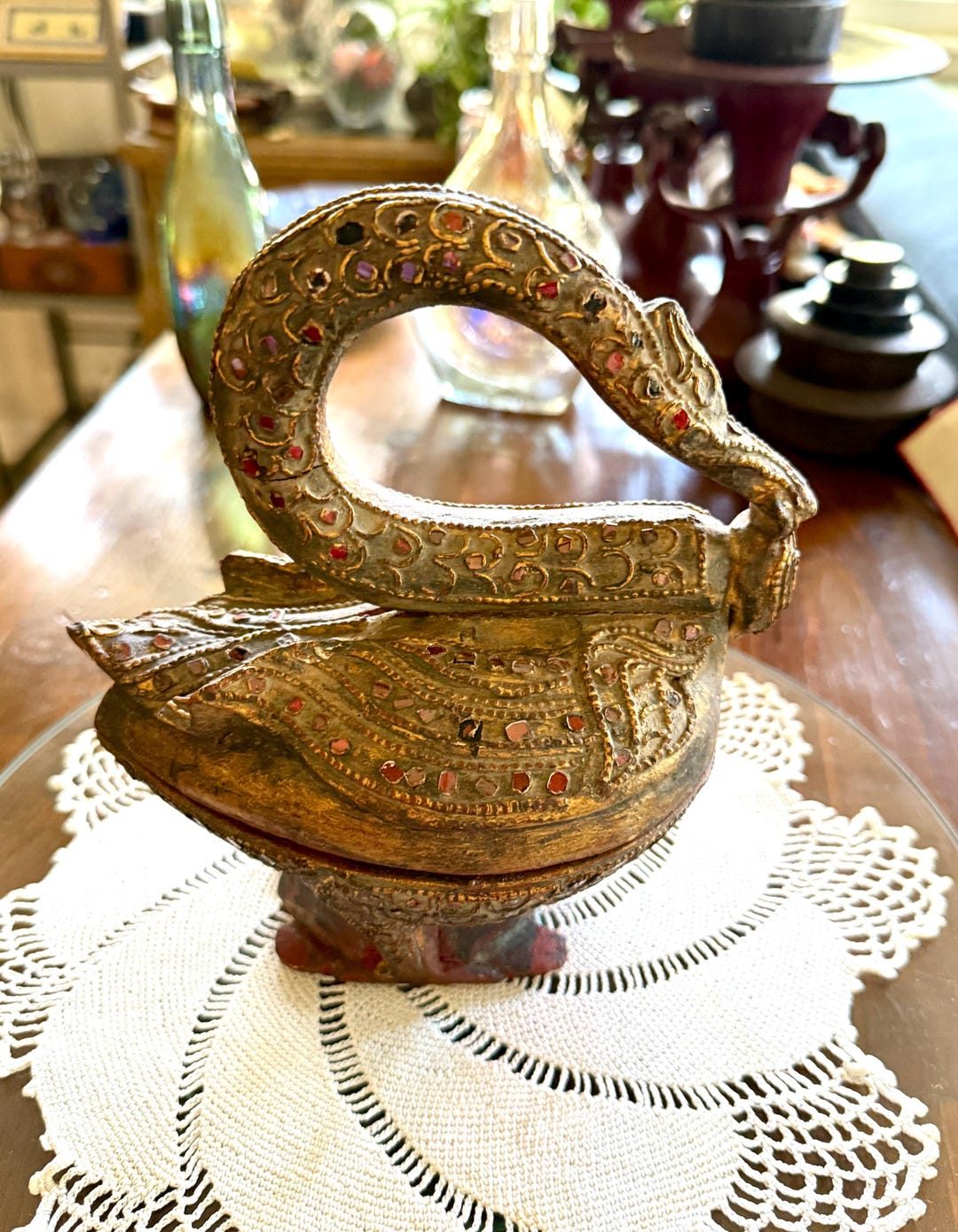 Antique Burmese Bird / Dragon Hintha Betel Box Burma - Etsy