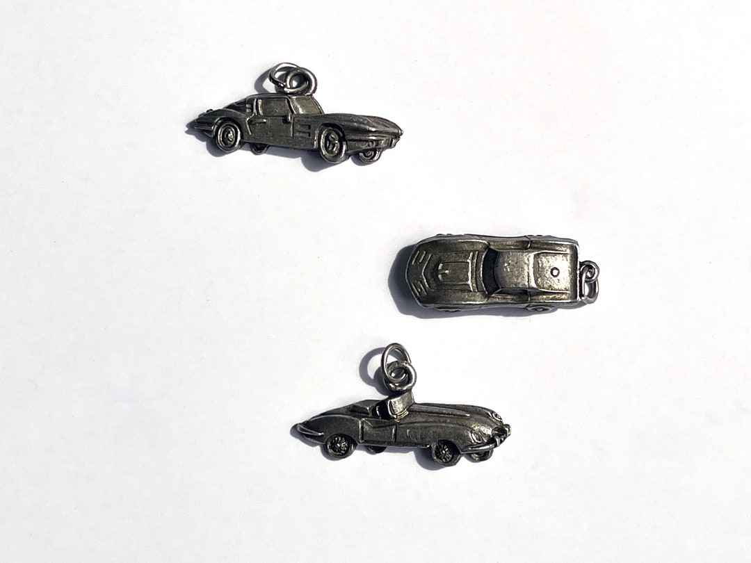 Pewter Car Charms Trans Am Chevrolet Corvette Triumph Porsche MGB ...