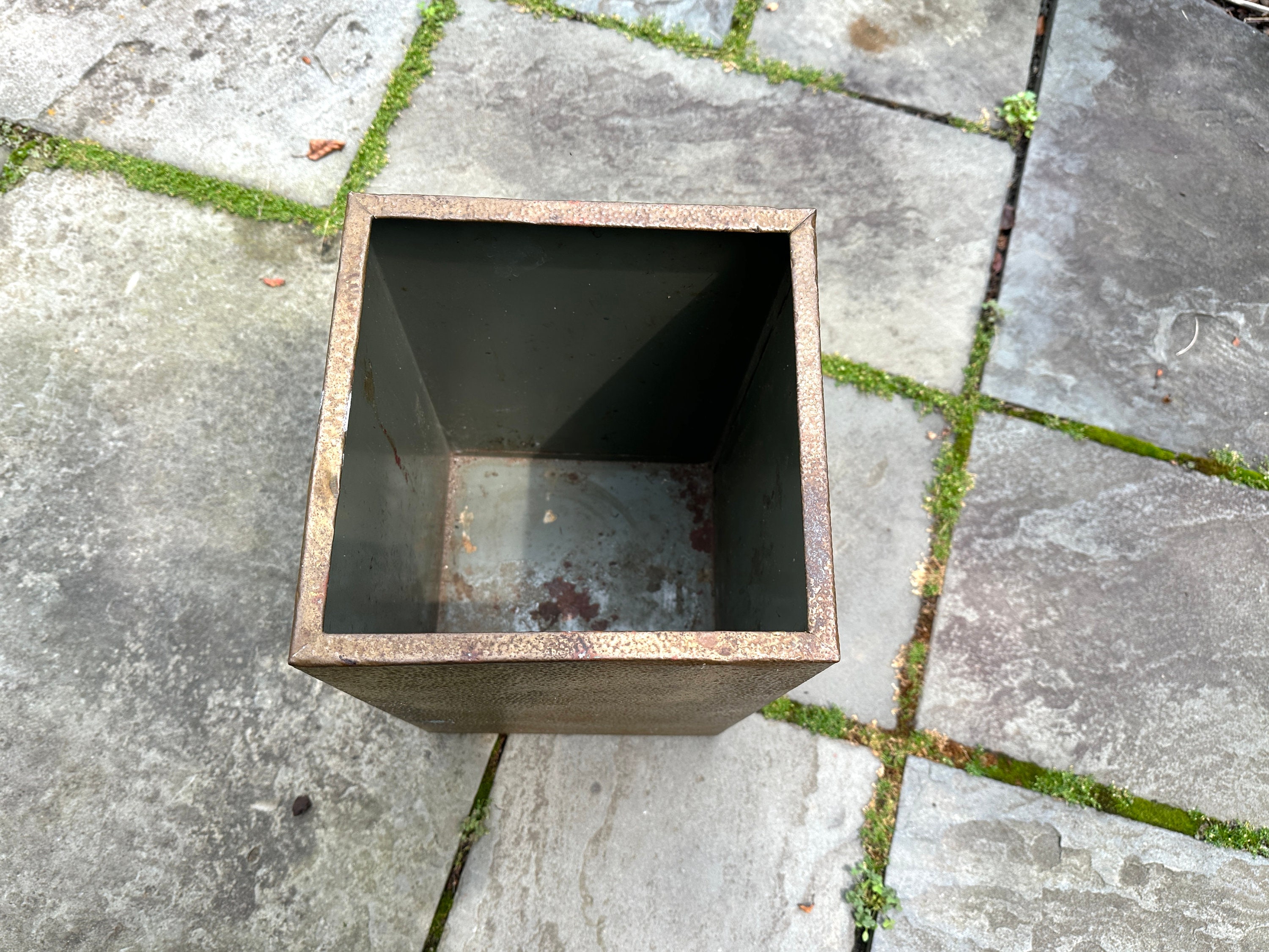 Hammered Brass Fireplace Tool Box Fireplace Tools Tinder Holder Vintage ...