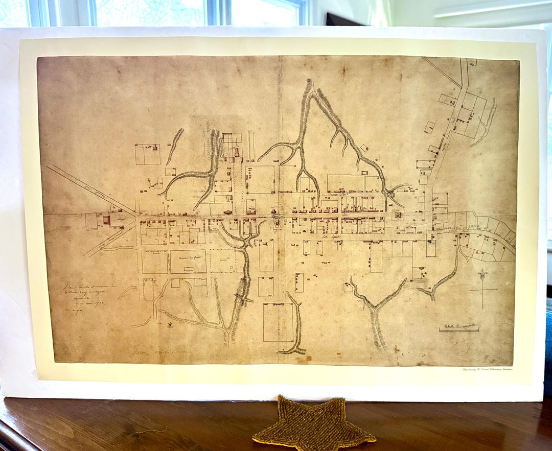 Colonial Williamsburg Frenchmans Map of Early City in Virginia Copy ...