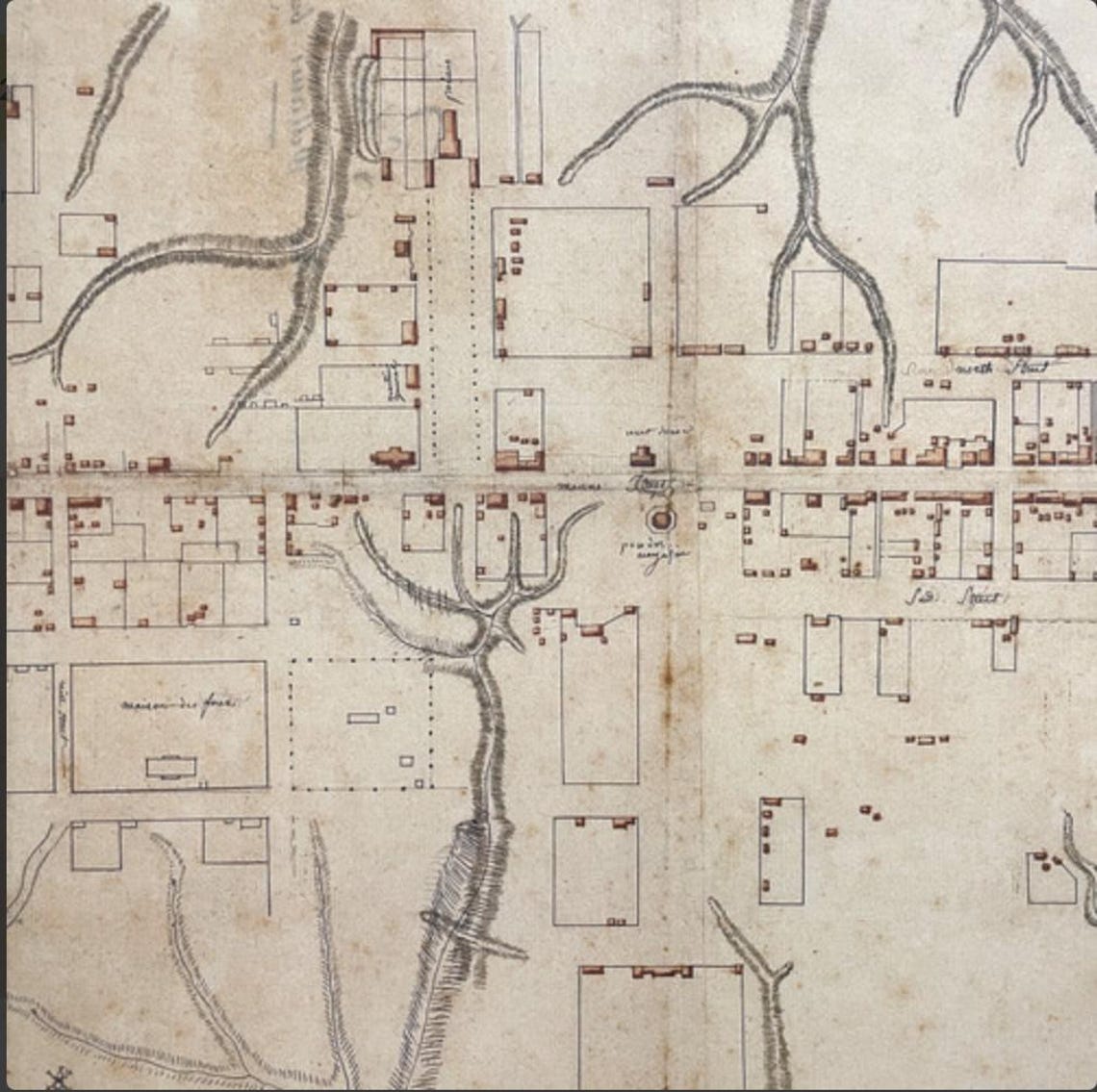 Colonial Williamsburg Frenchmans Map of Early City in Virginia Copy ...
