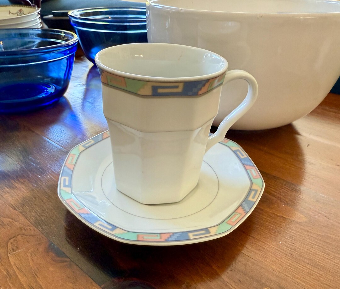 Christopher Stuart Southwest Coffee Cup Saucer: Vintage Aztec ...