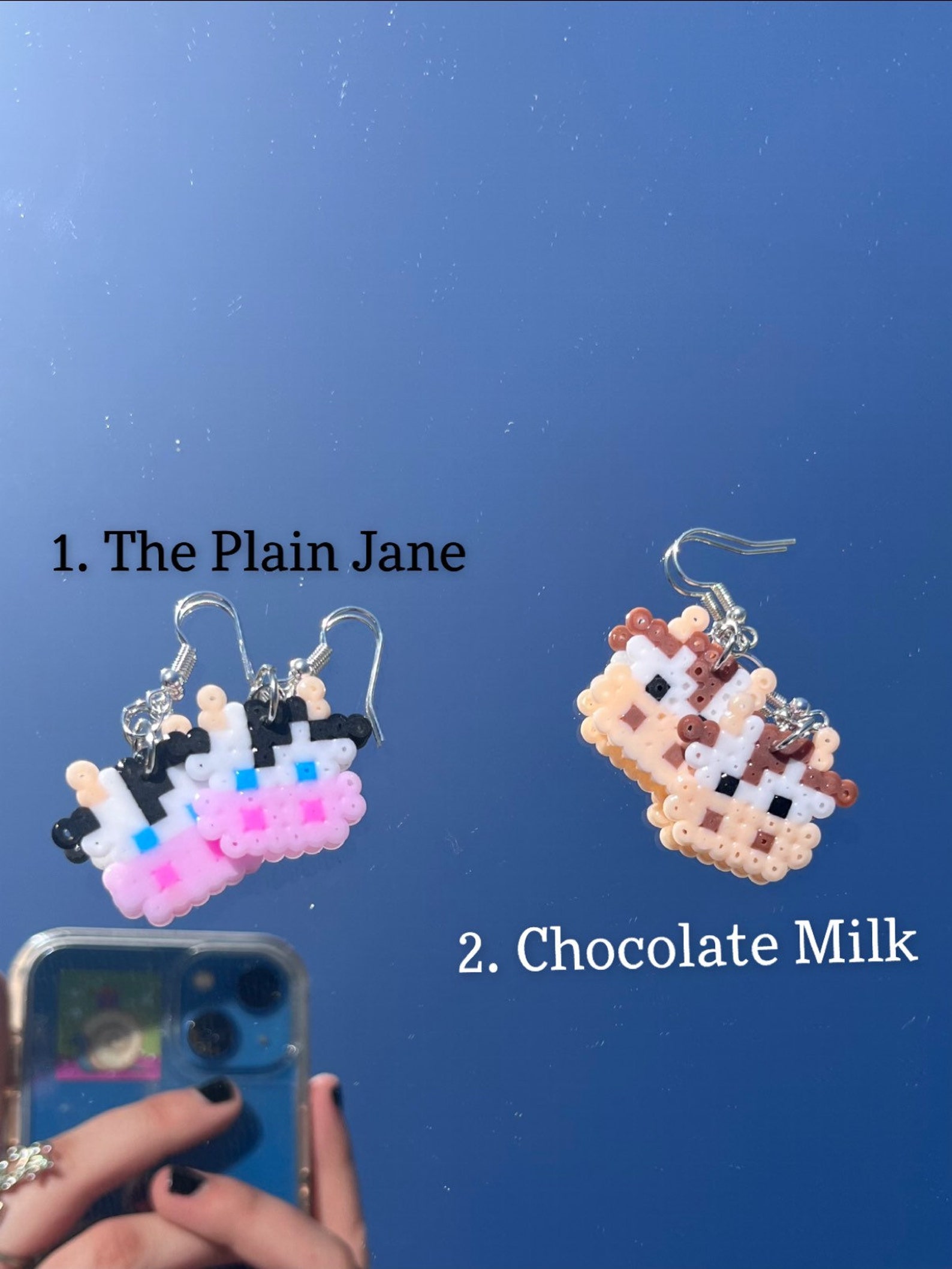 Perler Bead Cow Earrings - Etsy