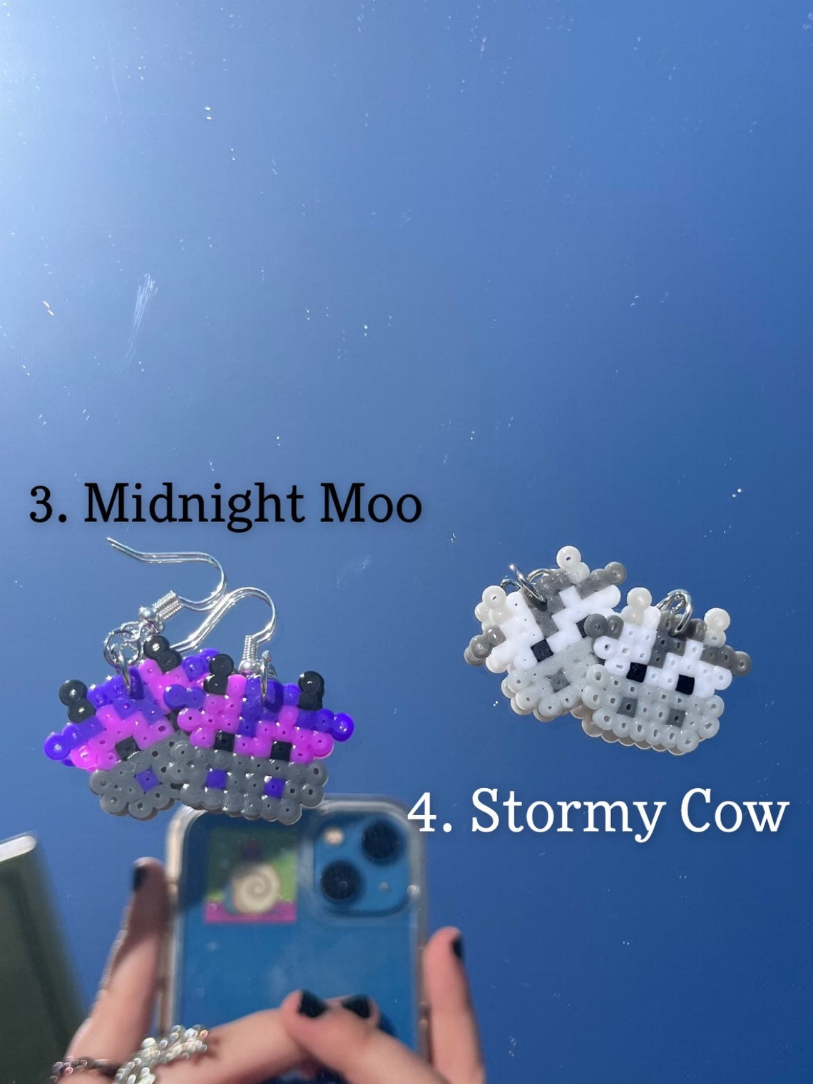 Perler Bead Cow Earrings - Etsy