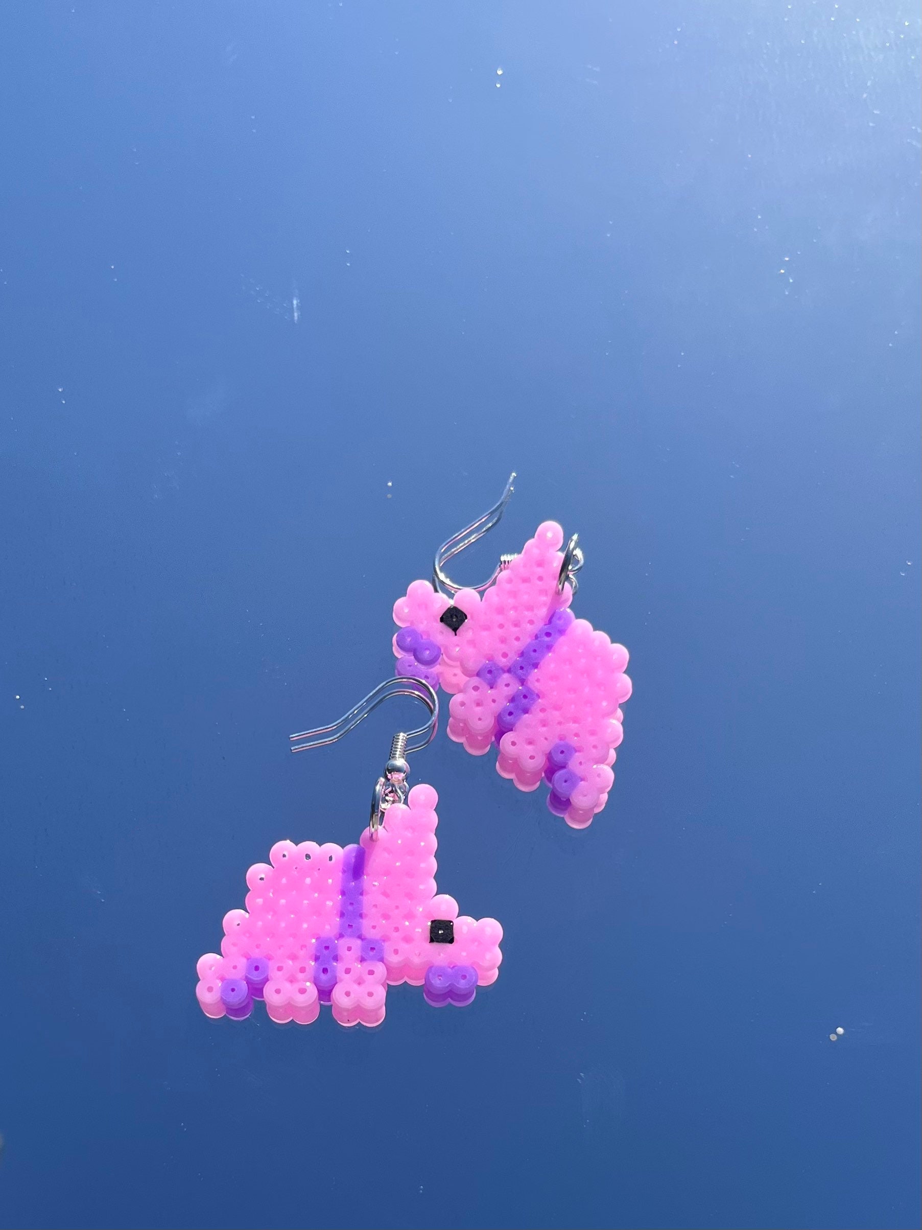 Mystery Triceratops Perler Fuse Bead Earrings - Etsy