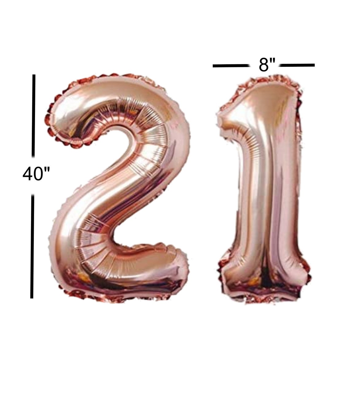 21 Birthday Decorations Rose Gold Party Decorations Happy 21st - Etsy