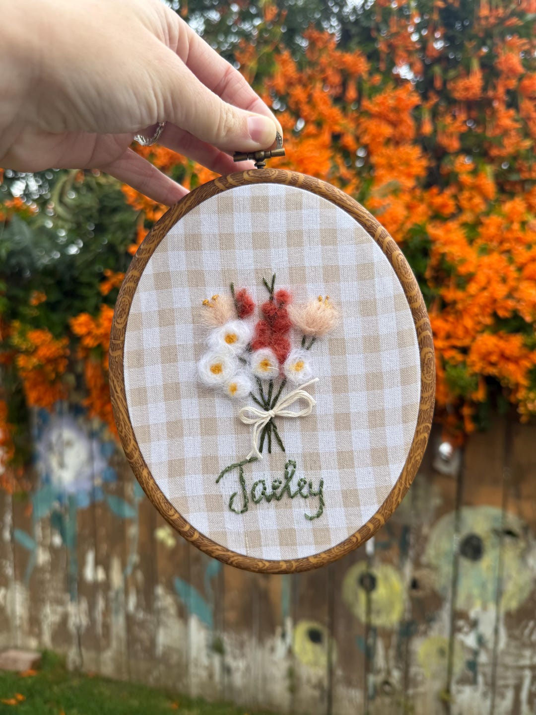 Custom Felt Needle Baby Girl Name Announcement: Personalized Nursery ...