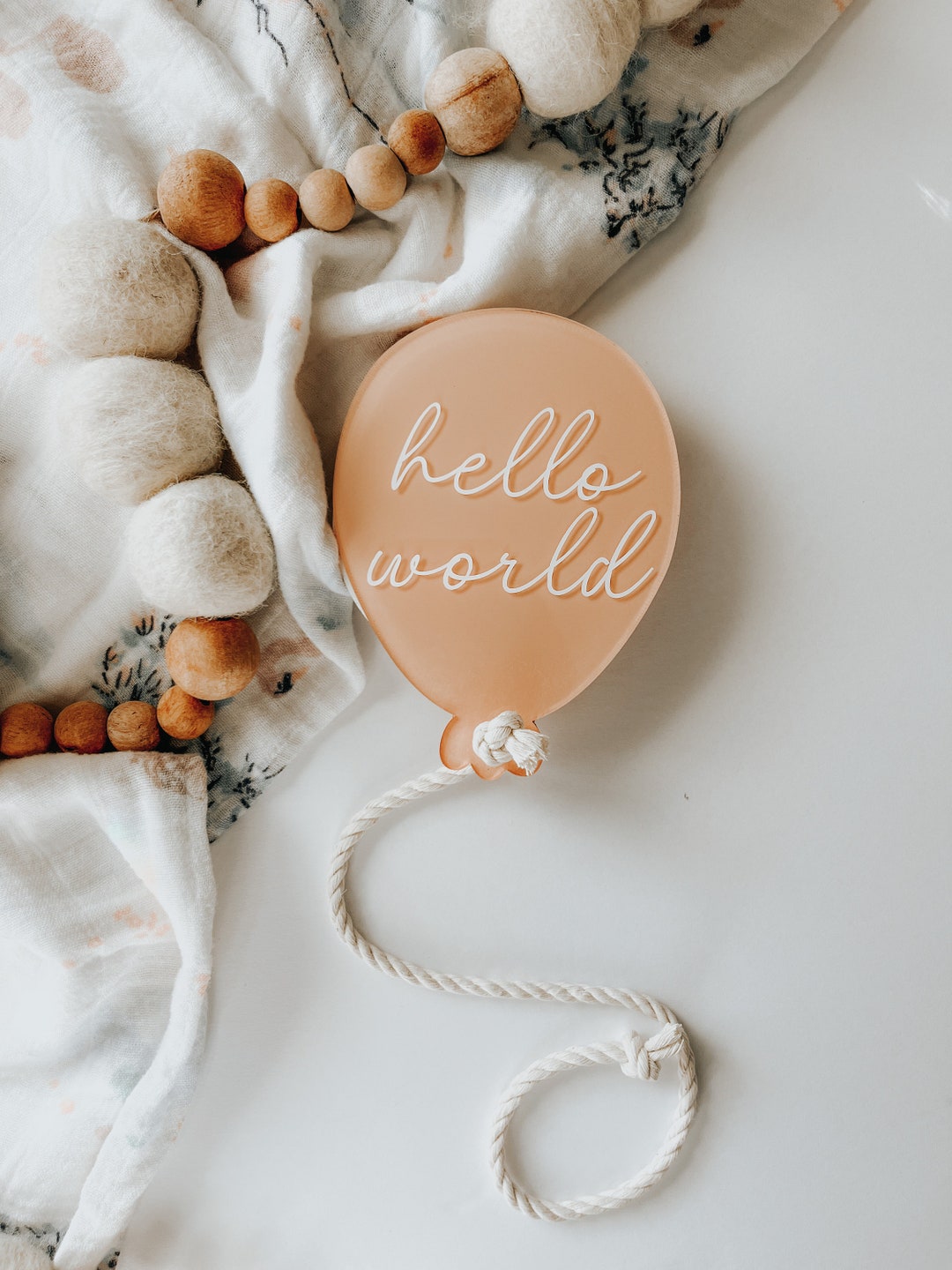 Acrylic Birth Announcement Sign Photo Prop Hospital Newborn New Baby ...
