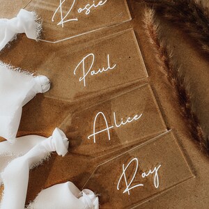 Clear Reusable Acrylic 2x3 Gift Tag Name Tags for Weddings Parties ...