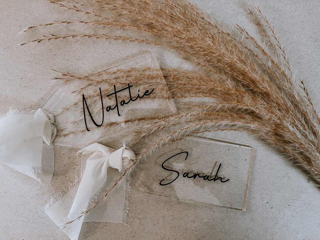 Clear Reusable Acrylic 2x3 Gift Tag Name Tags for Weddings Parties ...