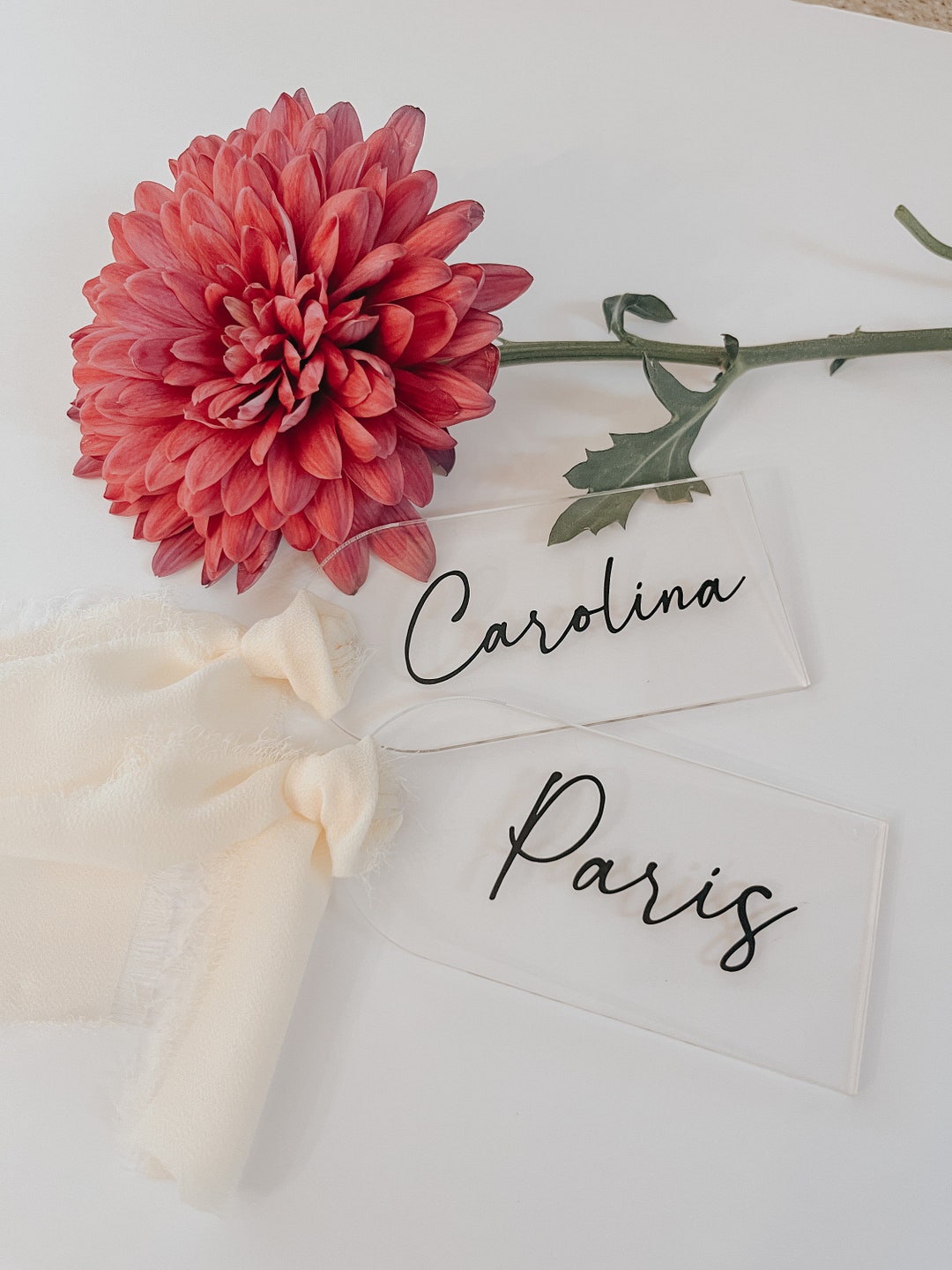 Clear Reusable Acrylic 2x3 Arch Gift Tag Name Tags for Weddings Parties ...