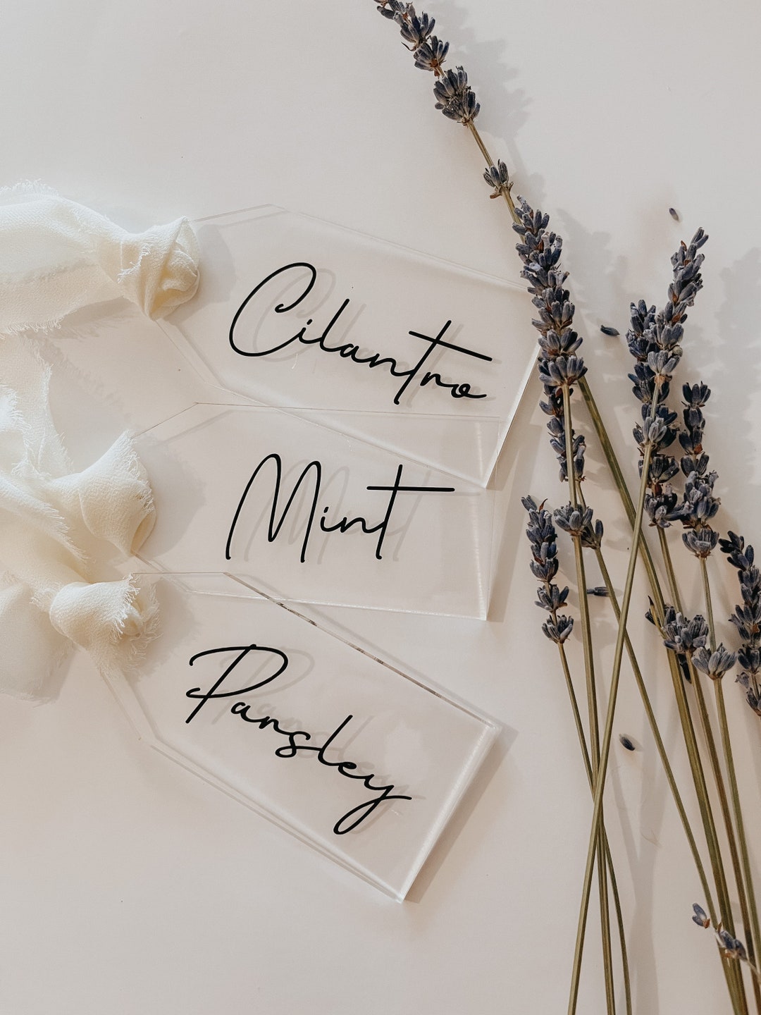 Clear Reusable Acrylic 2x3 Gift Tag Name Tags for Weddings Parties ...